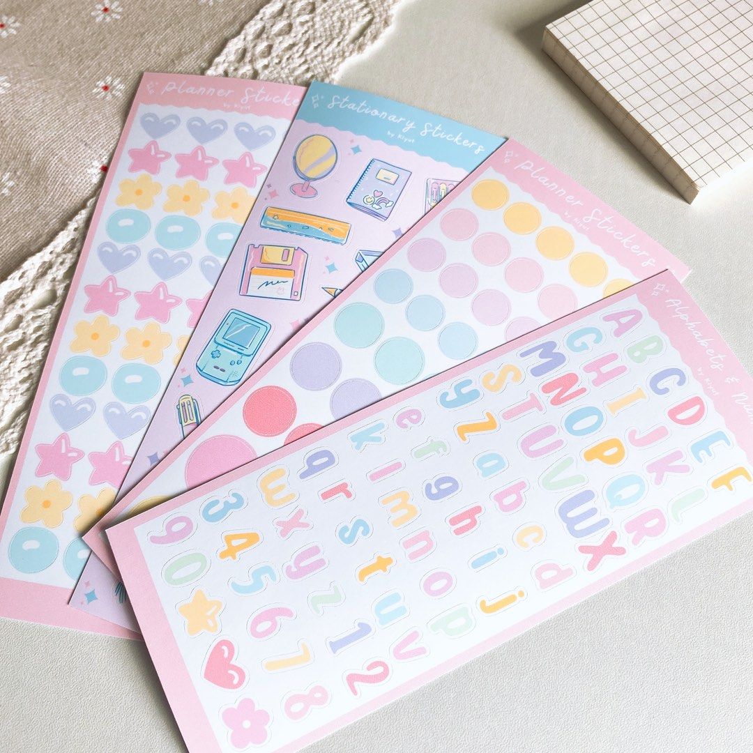 B Grade Planner Sticker Sheet Stationary Journal Deco | Kiyut, Hobbies ...