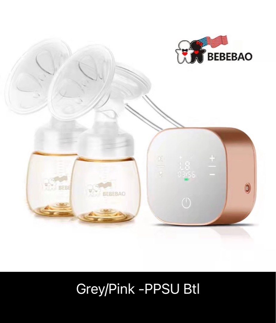 Bebebao Rechargeable Double Breast Pump PP PPSU Bottle Set, Babies ...