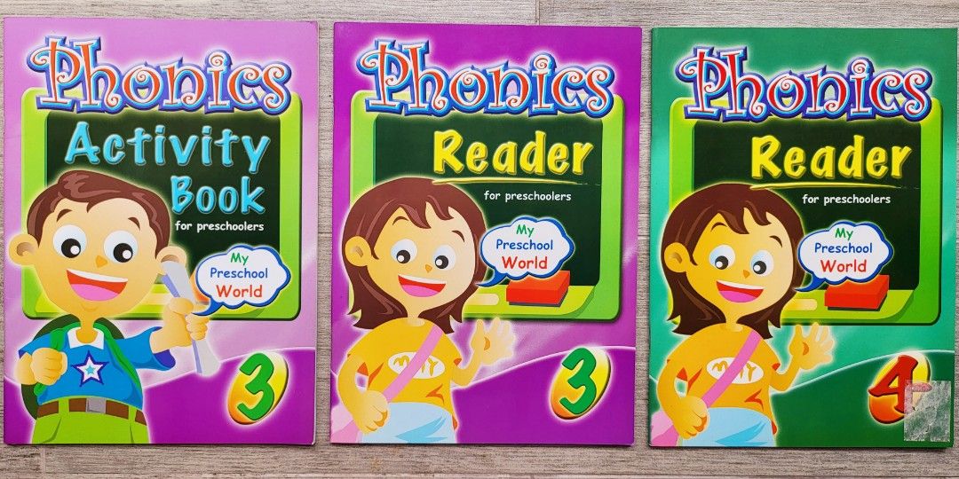 [BN] My Preschool World Phonics Activity Book and Reader [Set of 3 books], Hobbies & Toys, Books ...