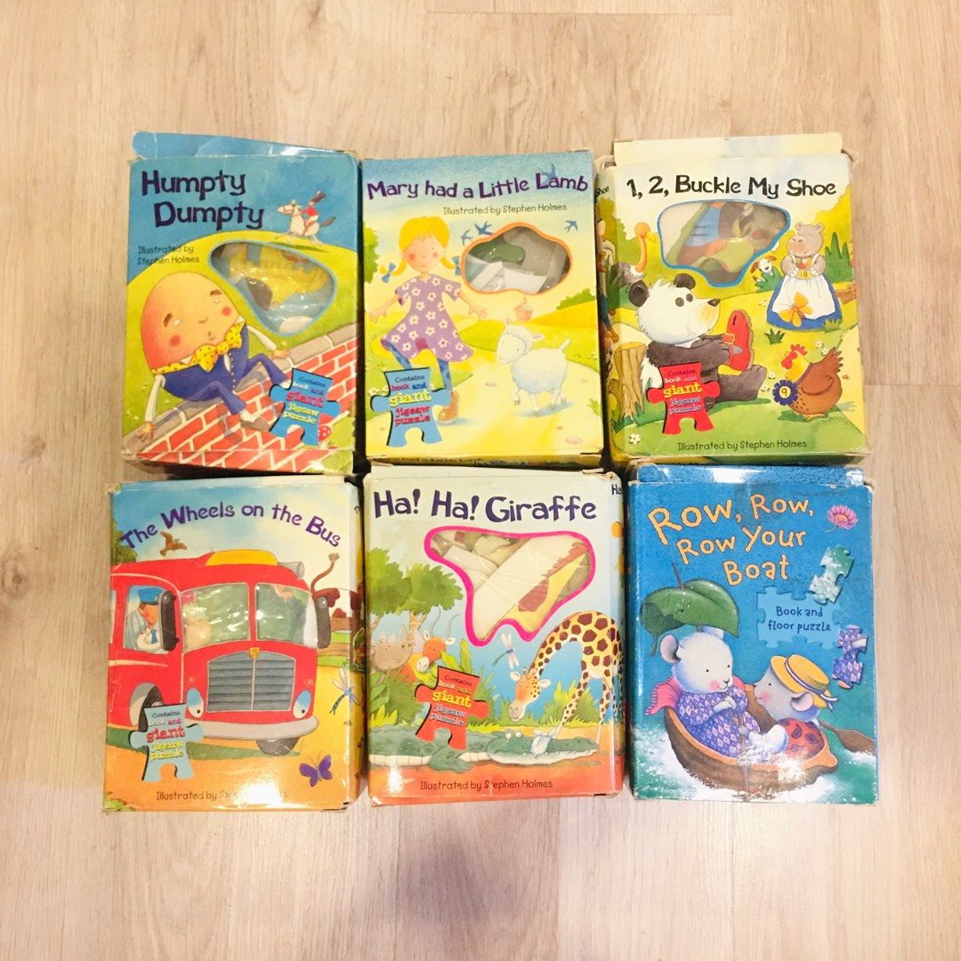 Bundle of 6: Board Book & Matching Giant Floor Puzzle, Hobbies & Toys ...