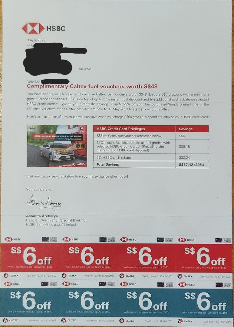 Caltex Fuel Vouchers, Tickets & Vouchers, Vouchers on Carousell