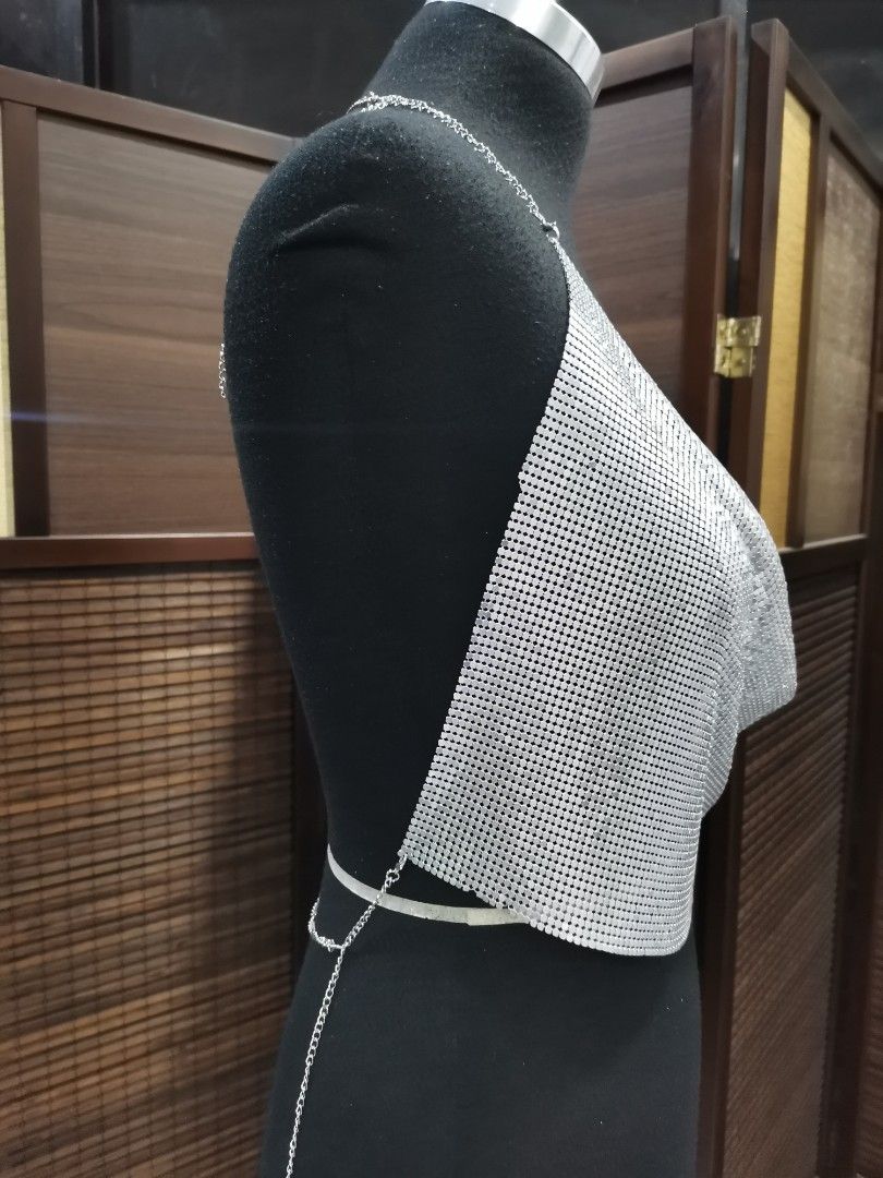 Chainmail Draped Halter Top on Carousell