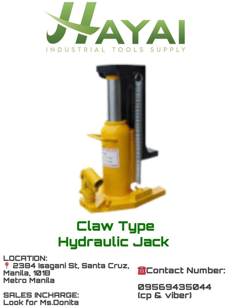Claw Type Hydraulic Jack, Commercial & Industrial, Industrial Equipment ...