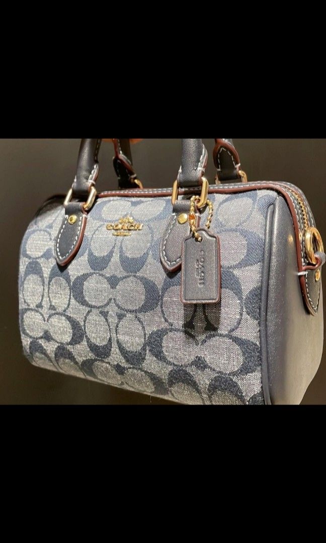 Coach demin mini rowan, Women's Fashion, Bags & Wallets, Cross-body ...