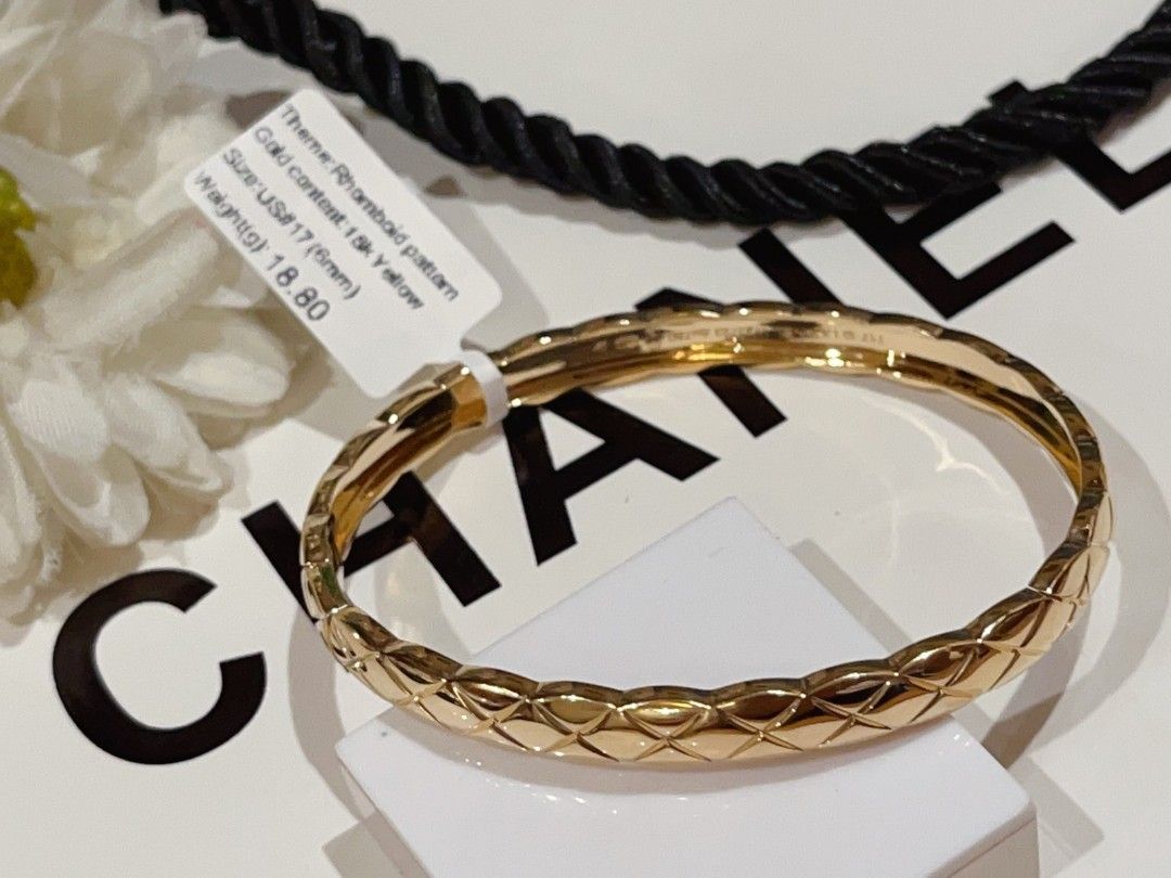 COCO BANGLE BY C 18K GOLD HK SETTING, Women's Fashion, Jewelry & Organizers, Bracelets on Carousell