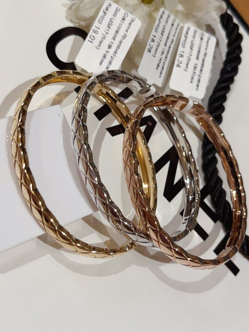 COCO BANGLE BY C 18K GOLD HK SETTING, Women's Fashion, Jewelry & Organizers, Bracelets on Carousell