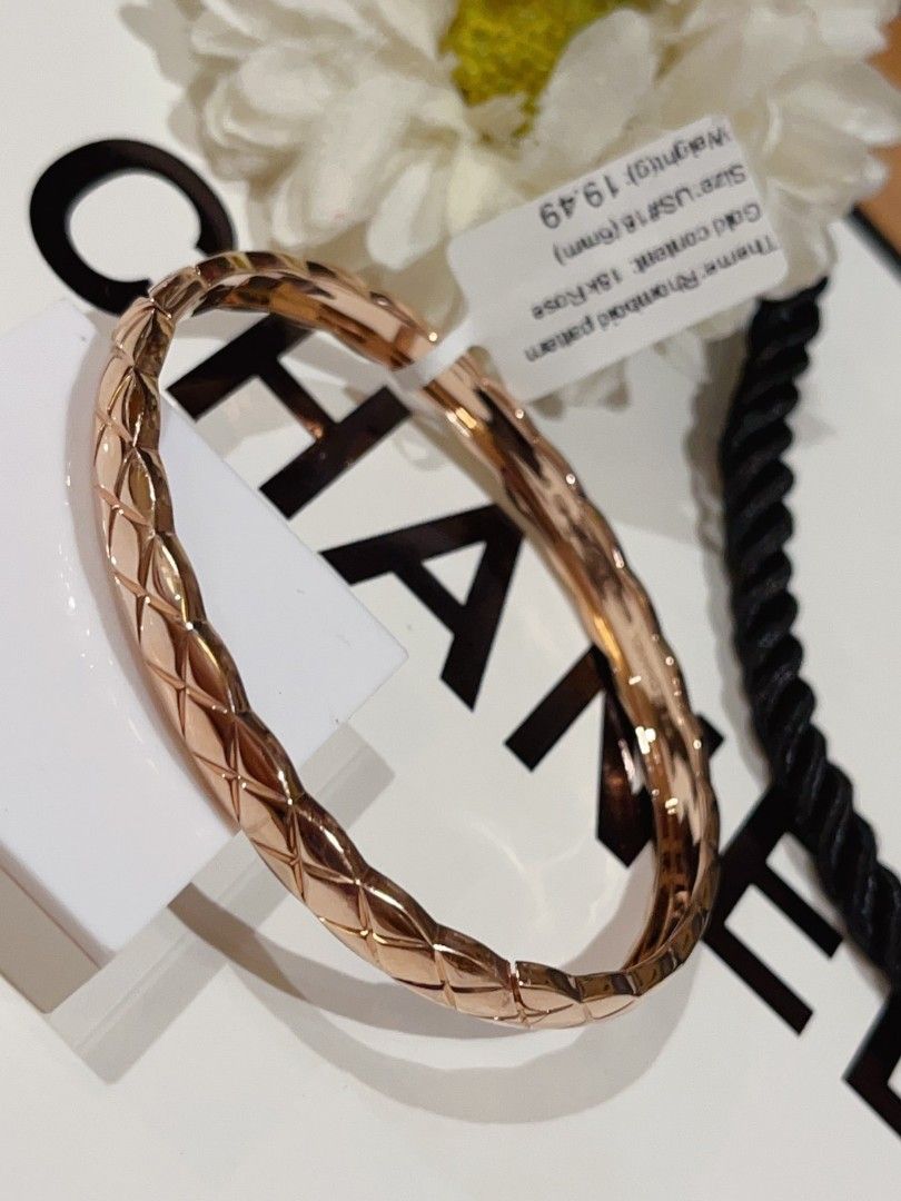 COCO BANGLE BY C 18K GOLD HK SETTING, Women's Fashion, Jewelry ...