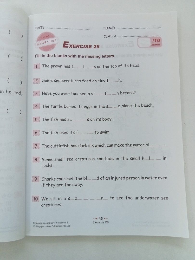 CONQUER Vocabulary (Primary 1), Hobbies & Toys, Books & Magazines ...