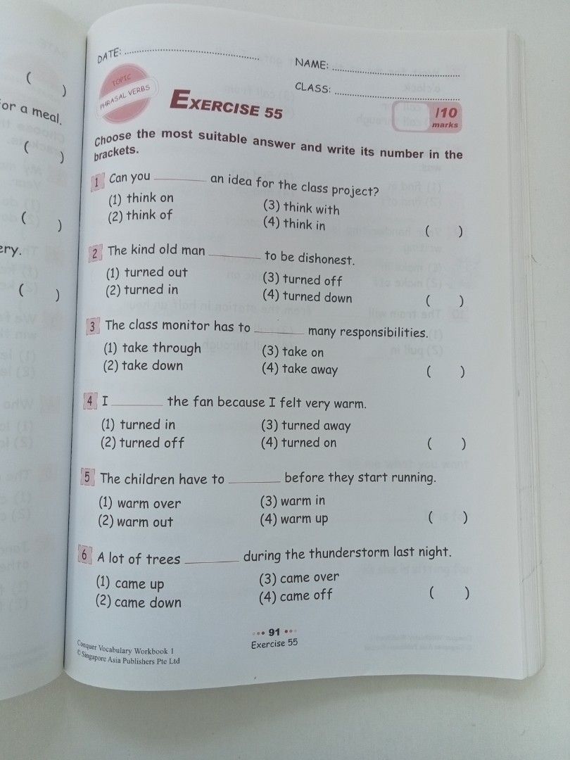 CONQUER Vocabulary (Primary 1), Hobbies & Toys, Books & Magazines ...