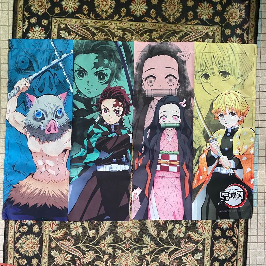 Demon Slayer Door curtain, Hobbies & Toys, Collectibles & Memorabilia ...