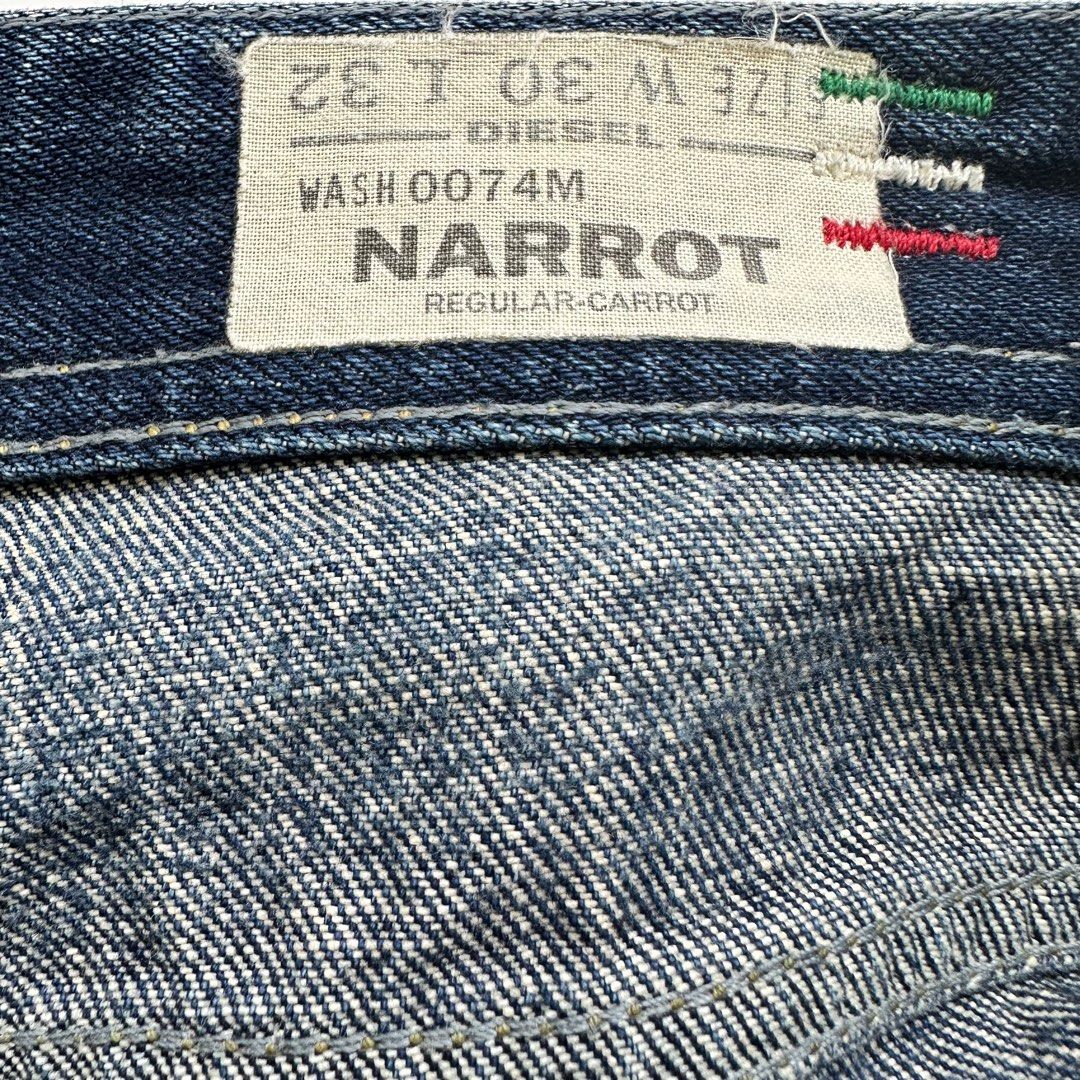 Diesel Narrot 0074M Dark Stone Washed Distressed Denim Jeans, Men's ...