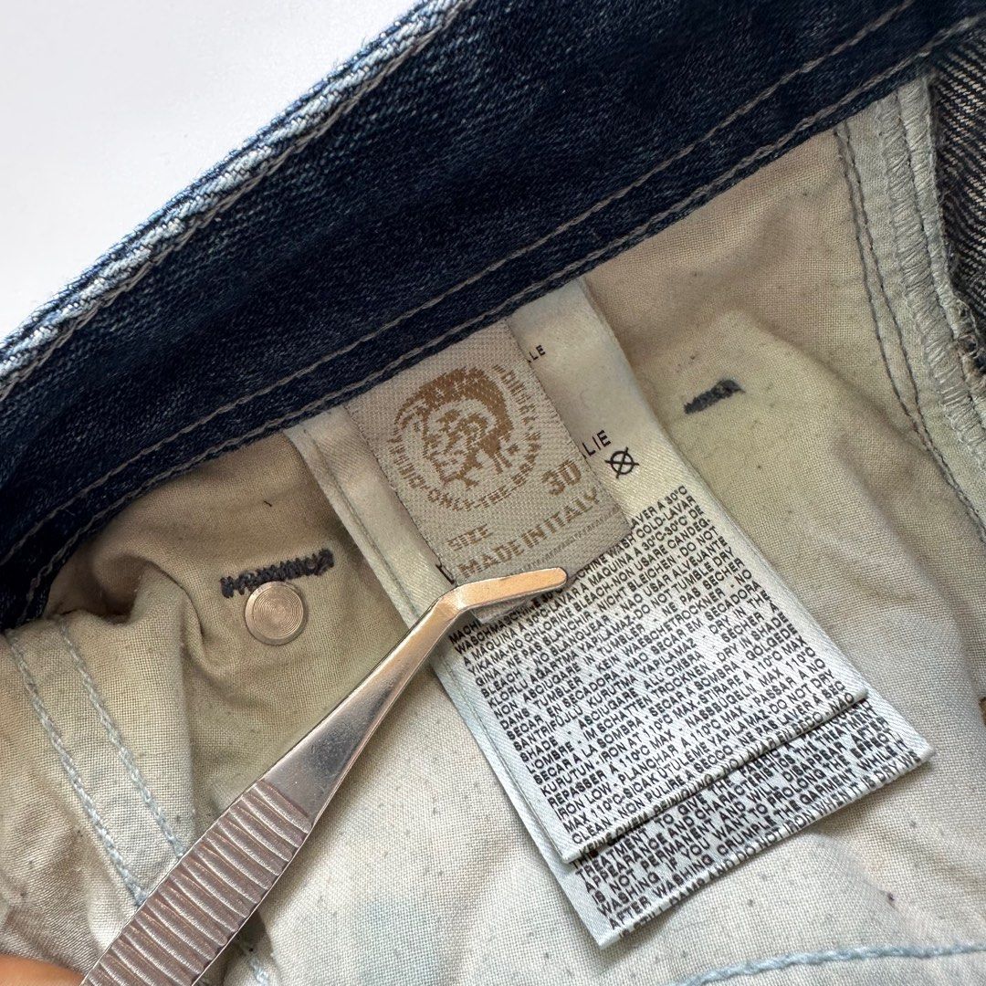 Diesel Narrot 0074M Dark Stone Washed Distressed Denim Jeans, Men's ...