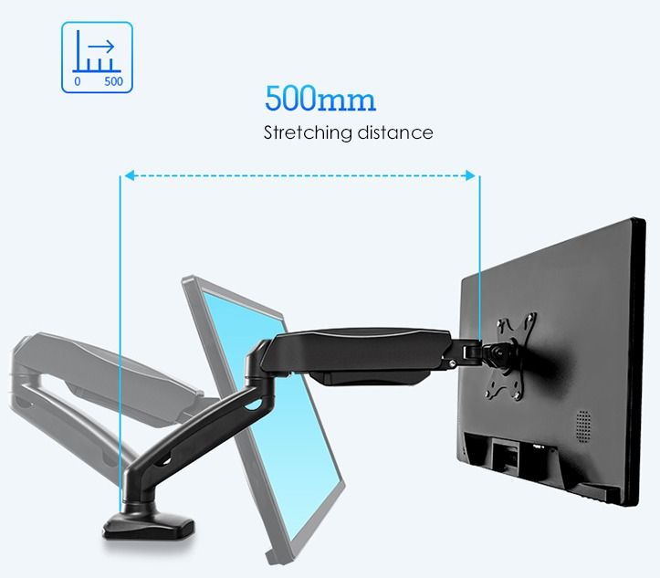 Dual Gas Monitor Mount, Arm Dual Monitor Gas Arm Desk Mounts, Stand ...