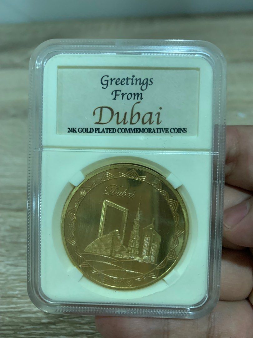 Dubai 24k gold plated coin, Hobbies & Toys, Collectibles & Memorabilia ...