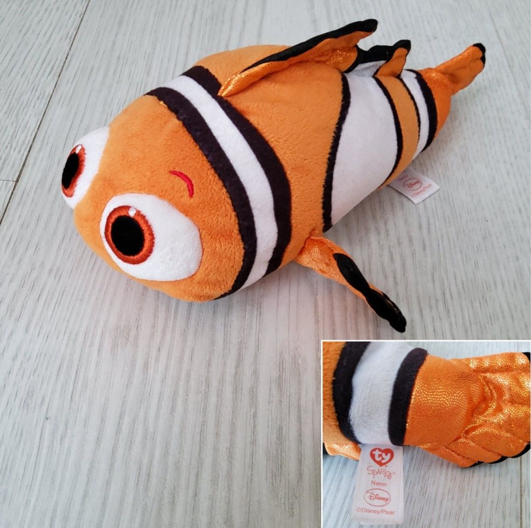 Dusney Pixar - TY Sparkle - Nemo Clownfish Fish Soft Plushie Stuffed ...
