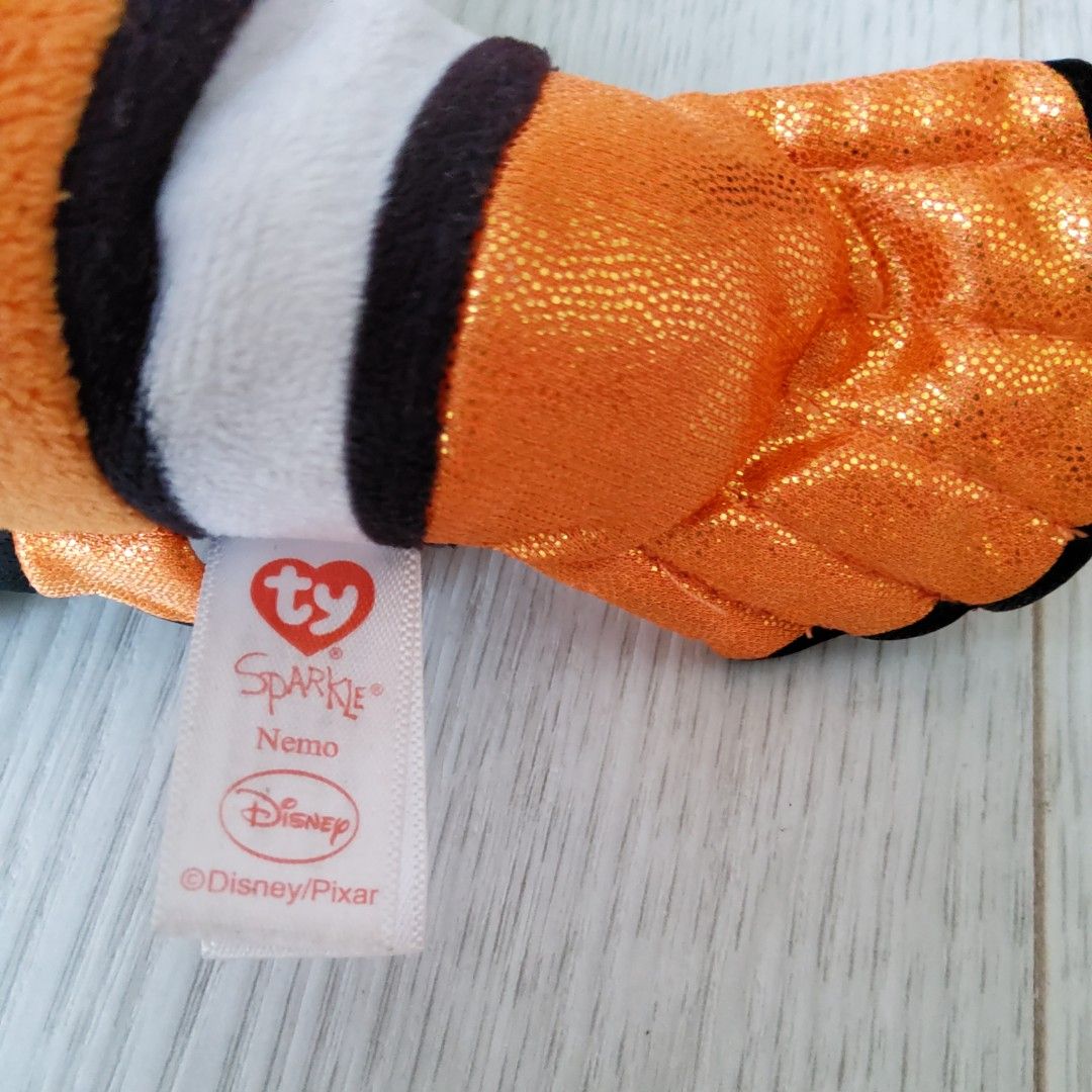 Dusney Pixar - TY Sparkle - Nemo Clownfish Fish Soft Plushie Stuffed ...