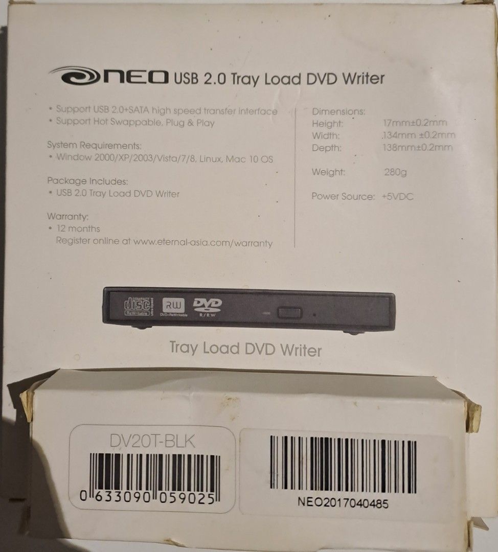 DVD Writer neo usb 2.0, Mobile Phones & Gadgets, Other Gadgets on Carousell