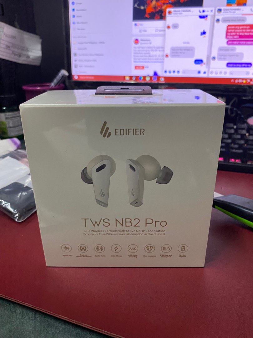 Edifier tws nb2 pro white almost new on Carousell