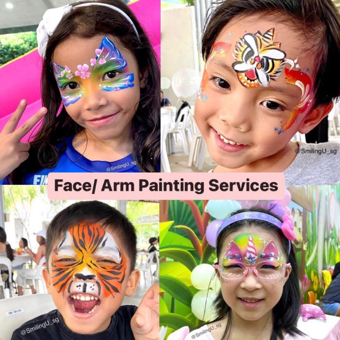 Premium Face painting for kids/ Glitter Tattoo party/ Live Stations hire Singapore Face Painter ...