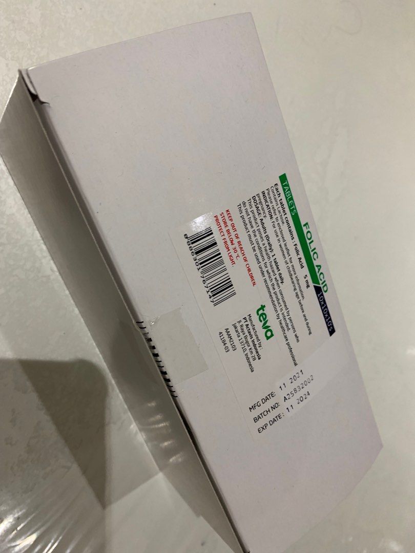 FOLIC ACID 5mg 1000 TABLETS, Health & Nutrition, Health Supplements, Vitamins & Supplements on ...