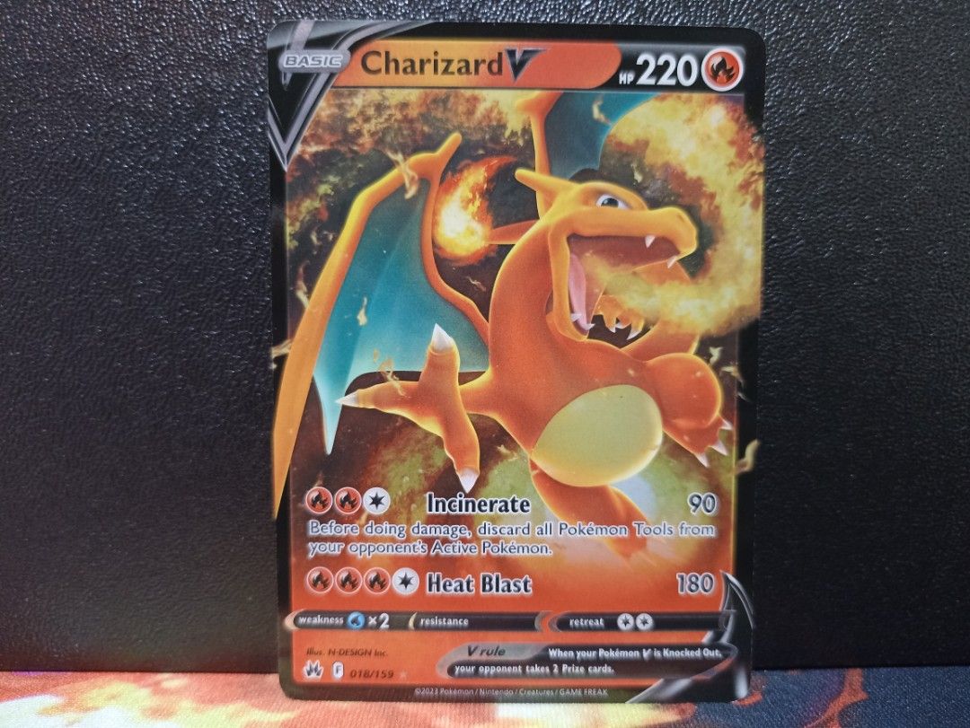 FREE MAIL - Charizard V Ultra Rare 018/159 - Crown Zenith - Pokemon ...