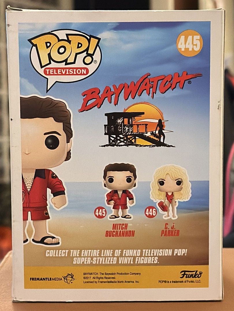 Funko Pop Television Baywatch #445 MITCH BUCHANNON, Hobbies & Toys ...