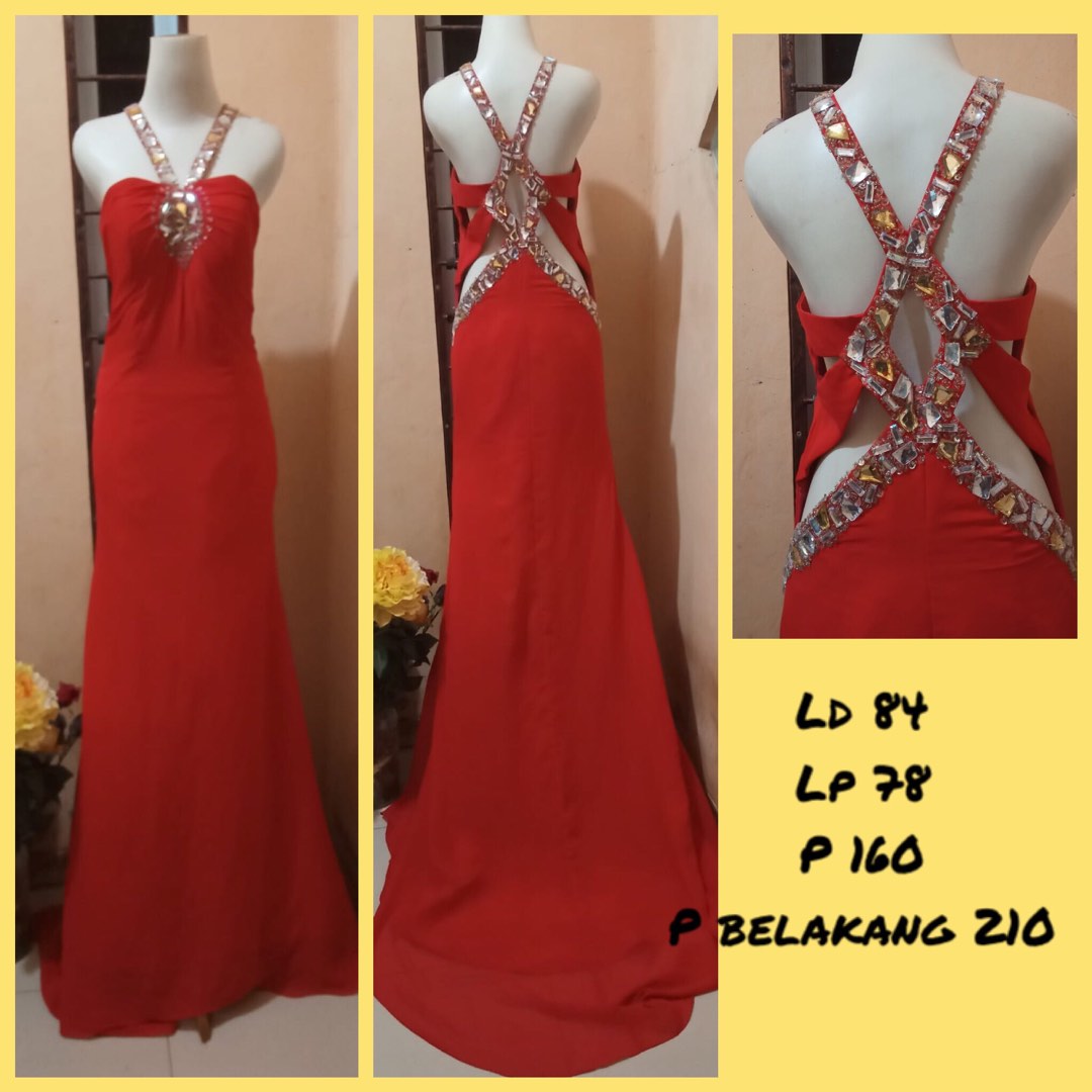 Gaun prawed baru, Fesyen Wanita, Pakaian Wanita, Gaun & Rok di Carousell