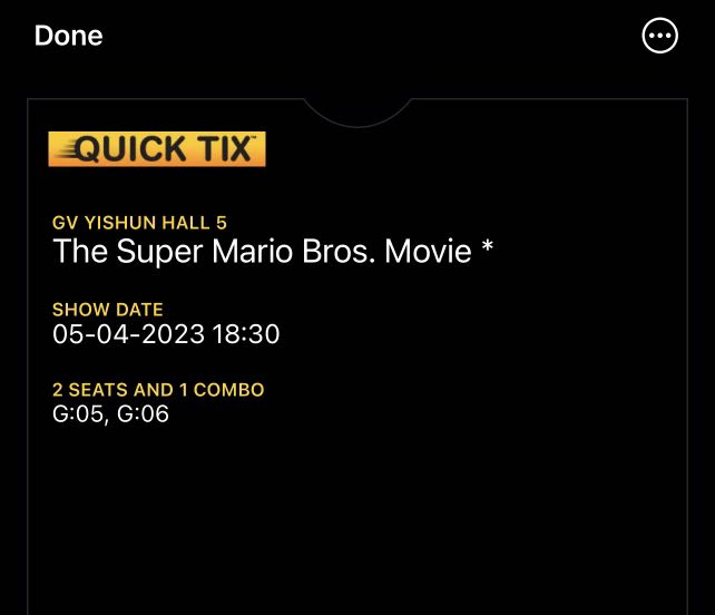 Golden Village GV Ticket, Super Mario, Yishun, Tickets & Vouchers ...