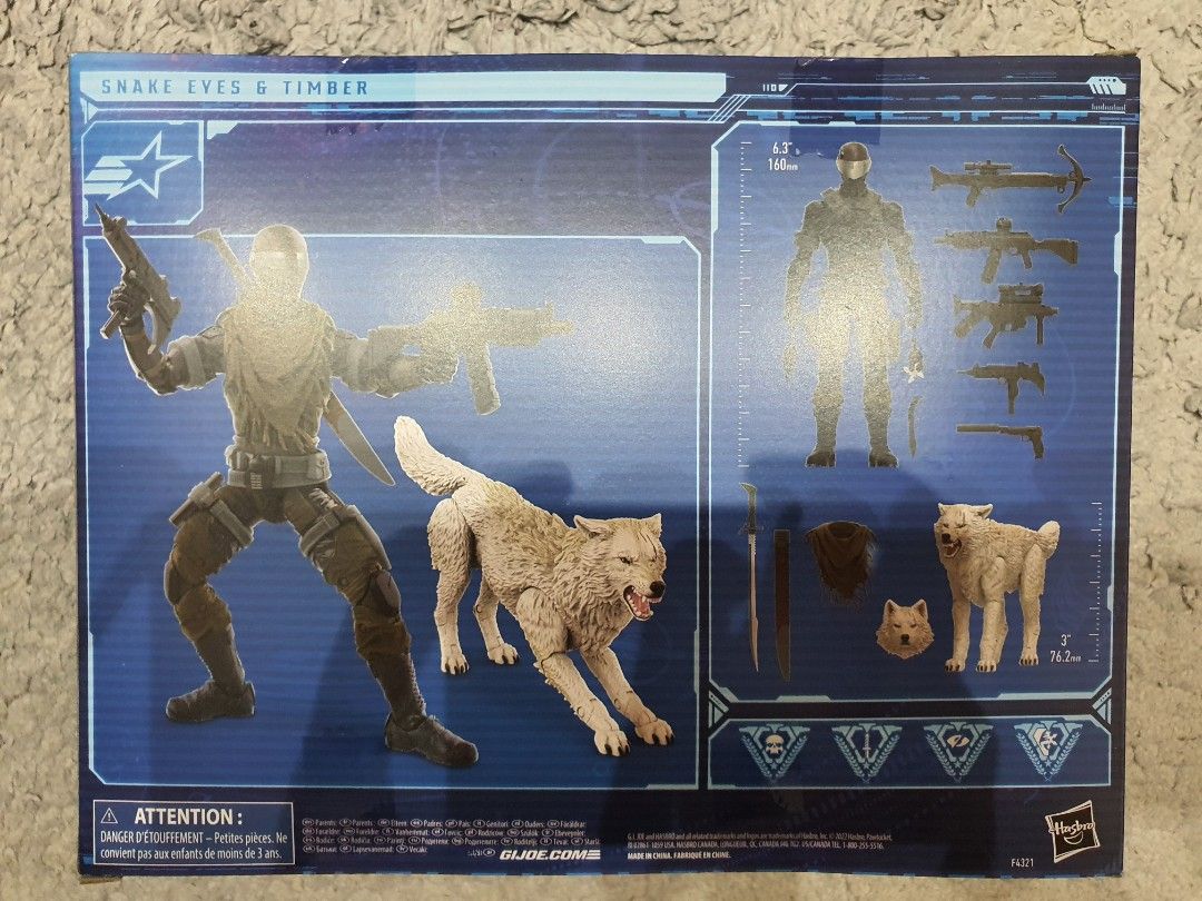 Hasbro G.I. Joe Classified Snake Eyes Set of 3, Alpha Commandos, Timber ...