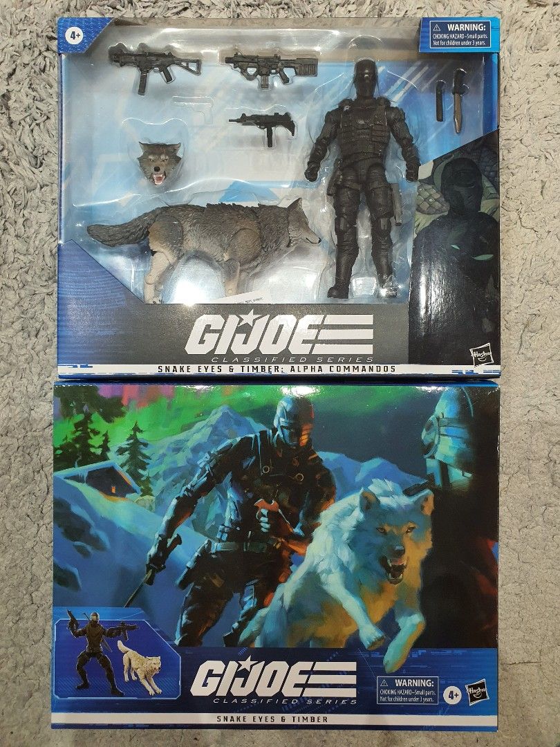 Hasbro G.I. Joe Classified Snake Eyes Set of 3, Alpha Commandos, Timber ...