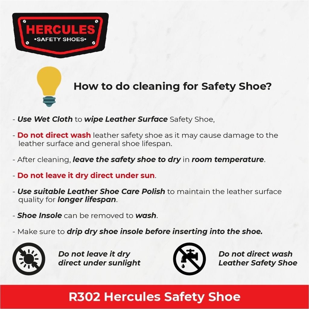 HERCULES R302 Safety Shoes Safety Boot, Men's Fashion, Footwear, Casual ...