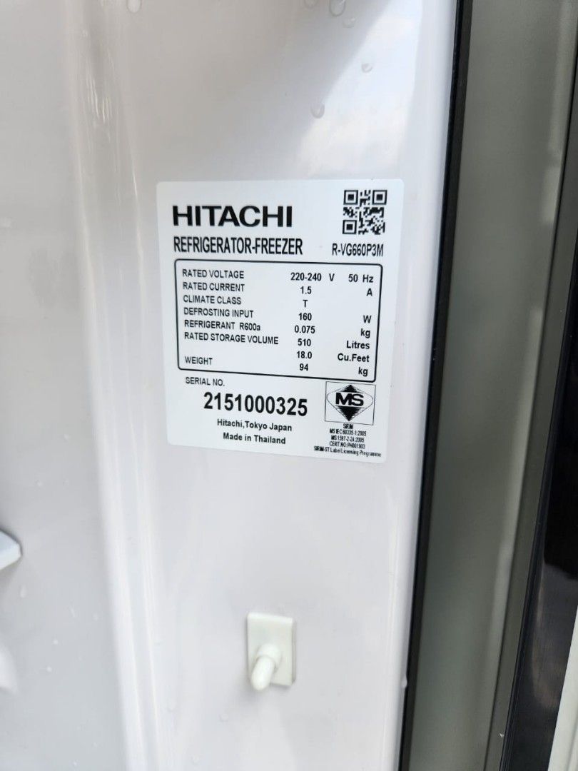 Hitachi inverter glass door, TV & Home Appliances, Kitchen Appliances ...