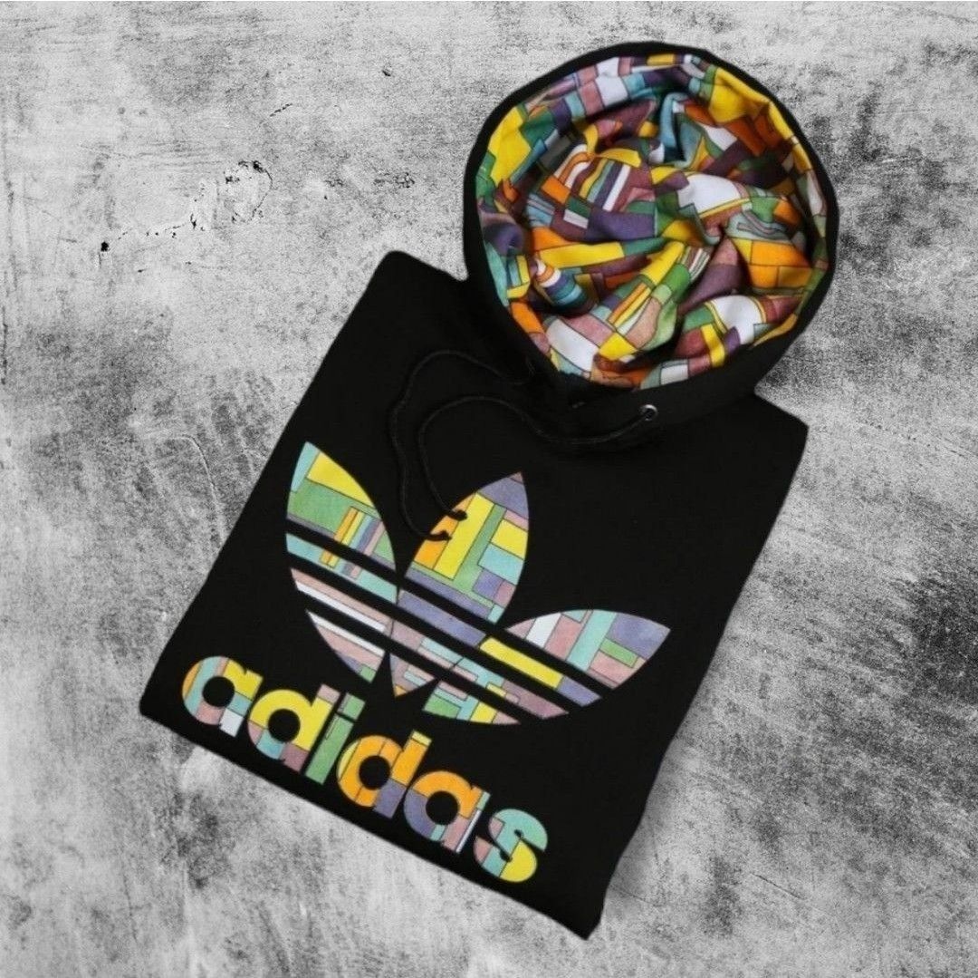Hoodie Adidas Flags Logo Hitam, Fesyen Pria, Pakaian , Baju Luaran di ...