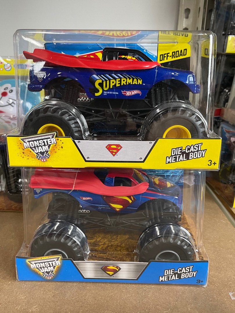 Hot Wheels 1:24 Monster Jam SUPERMAN (2014 & 2016), Hobbies & Toys ...