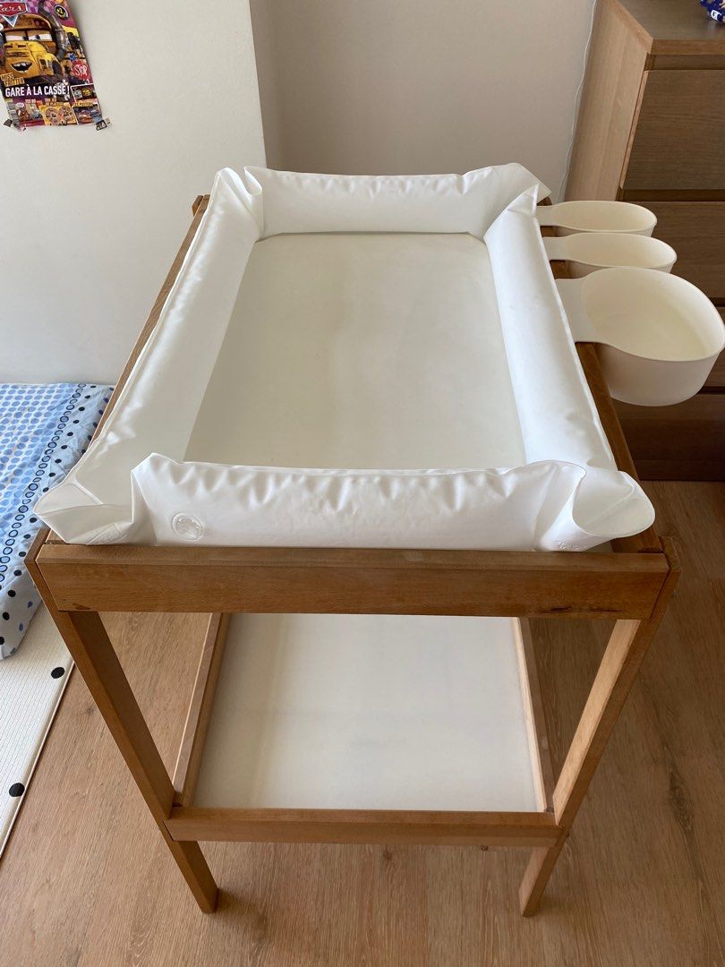 Ikea Changing Table with Accessories, Babies & Kids, Baby Nursery ...