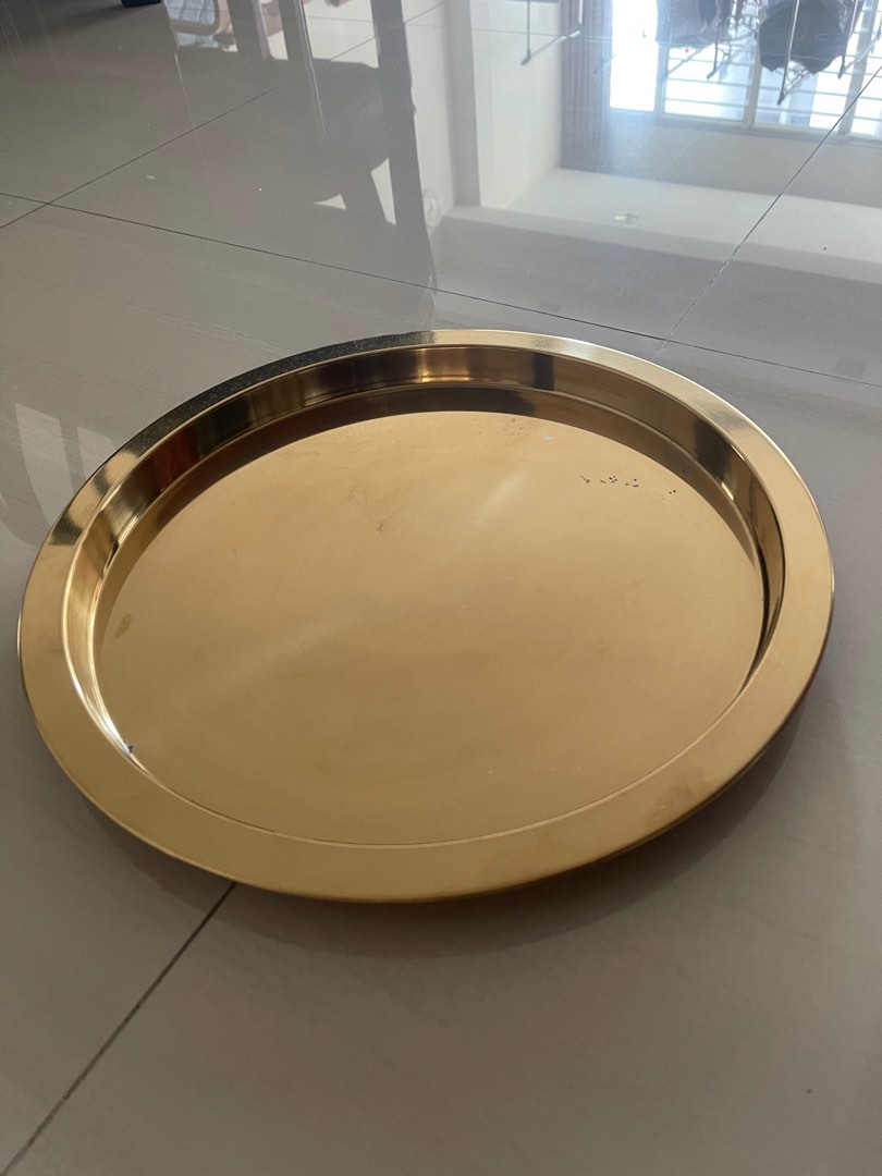 IKEA GOLD Tray GLATTIS, Furniture & Home Living, Home Decor, Other Home ...