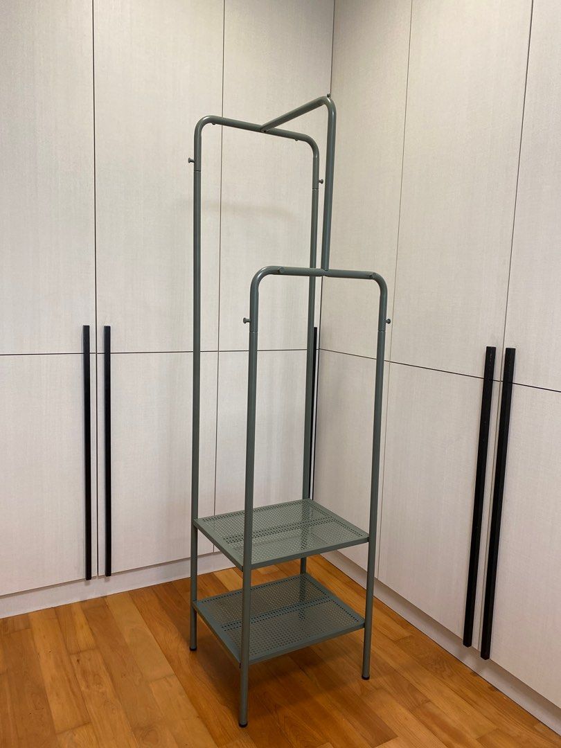 IKEA NIKKEBY Sage Clothes Hanger + Rack, Furniture & Home Living, Furniture, Shelves, Cabinets ...