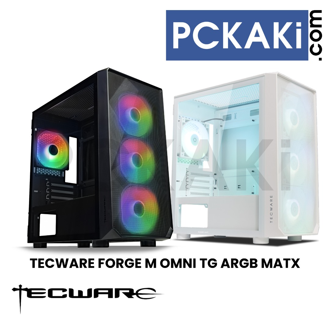 [IN STOCK] TECWARE FORGE M OMNI ARGB TG MATX CASE BLACK / PURE WHITE ...