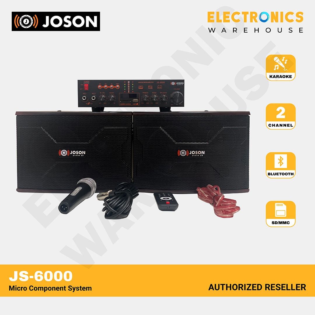 JOSON JS-6000 Micro Component System Amplifier with 2pcs of Bass ...