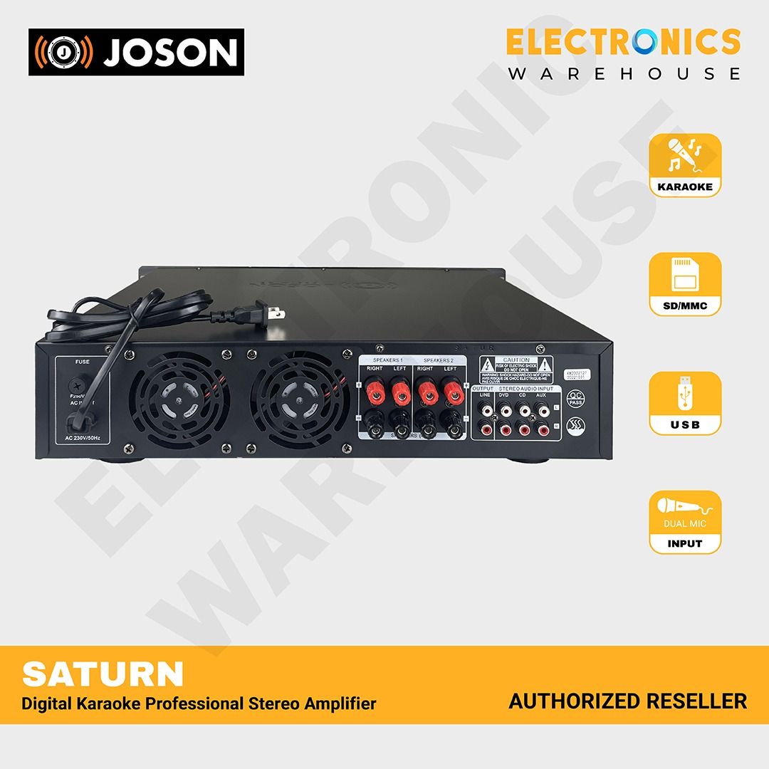 Joson SATURN Digital Karaoke Professional Stereo Amplifier, Audio ...