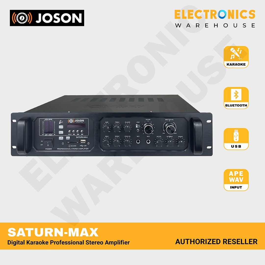 Joson SATURN-MAX Digital Karaoke Professional Stereo Amplifier, Audio ...