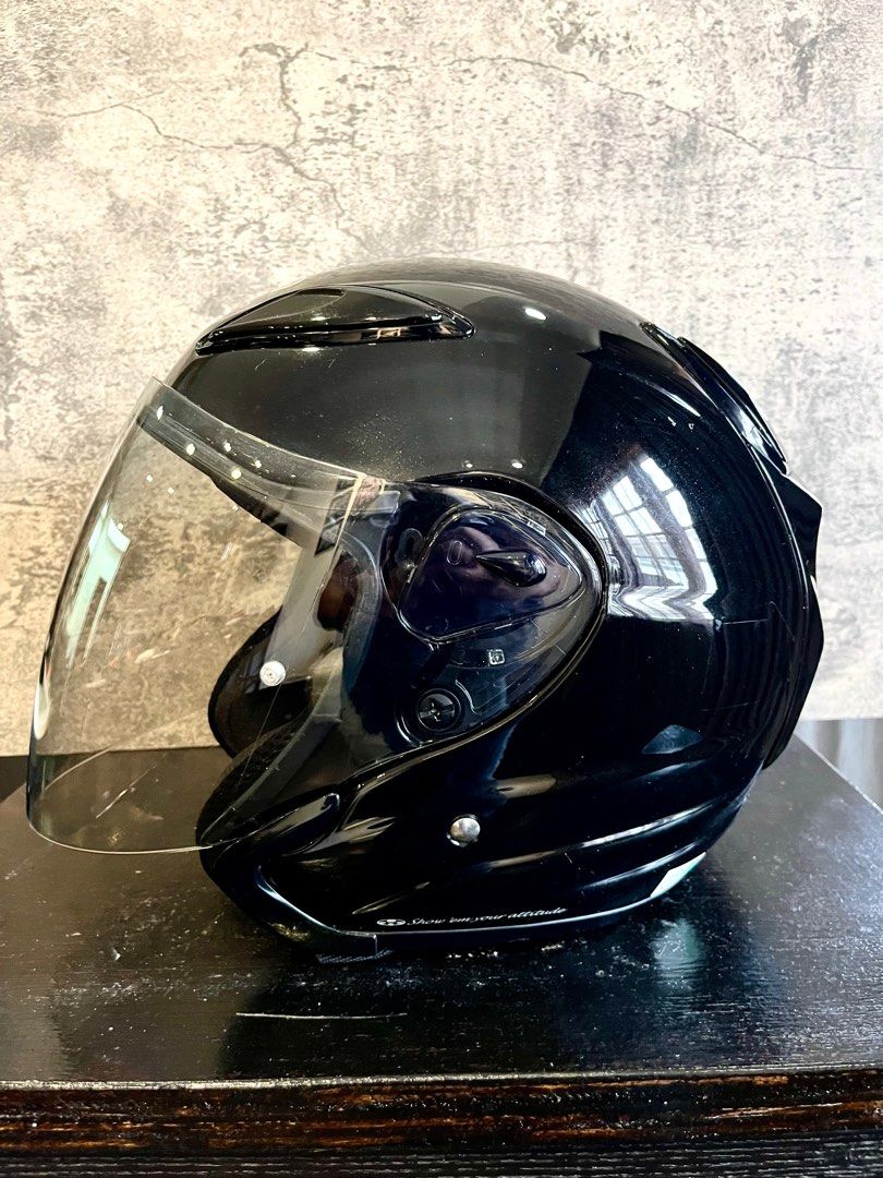 KABUTO AVAND II OPEN FACE HELMET (BLACK - PSB Approved), Motorcycles ...