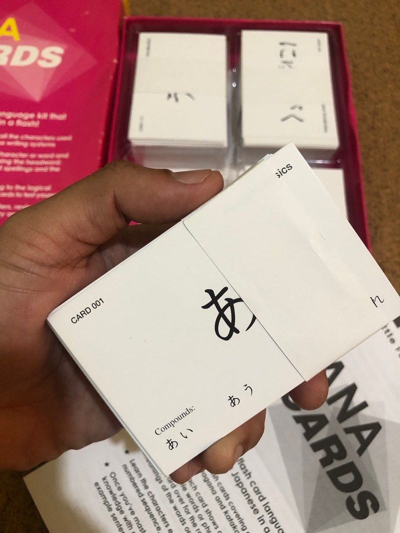 Kama Cards Learn kana Japanese via flash cards, Hobbies & Toys, Toys & Games on Carousell