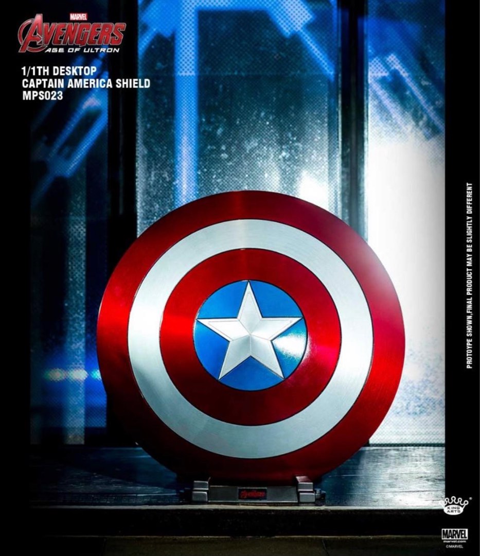King Arts 1:1 MPS023 Avengers 2 Captain America Shield Metal Platform ...