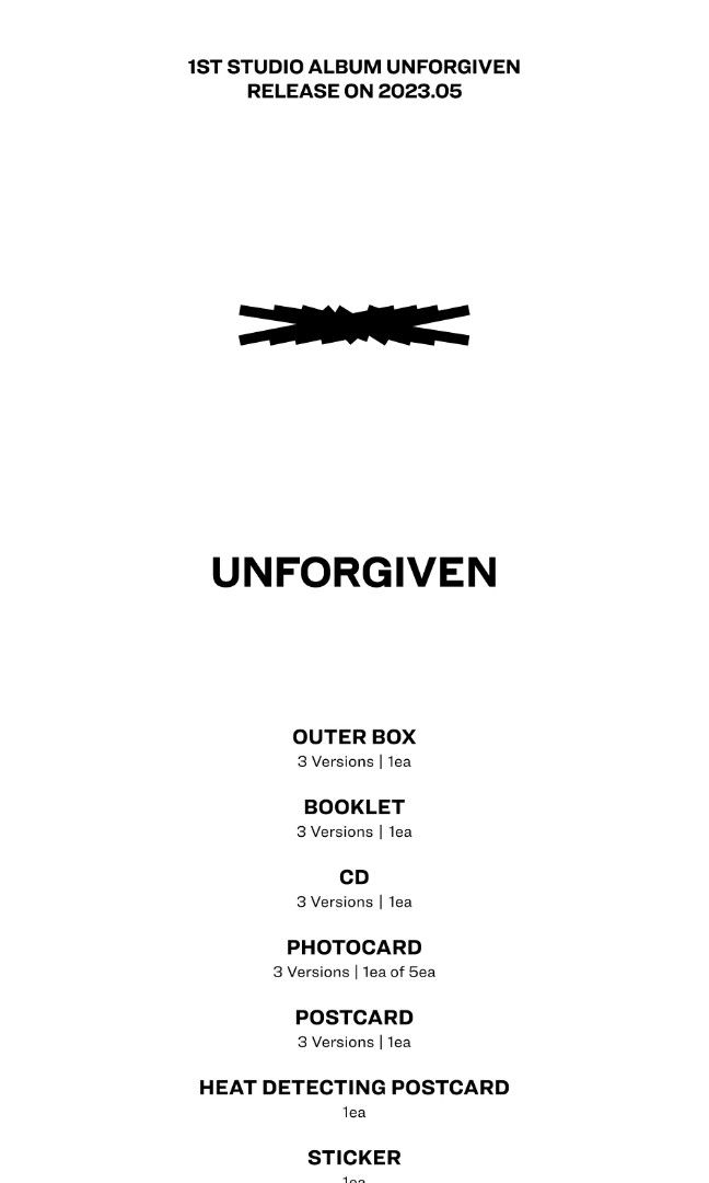 lesserafim full album unforgiven aladdin music korea weverse global ...