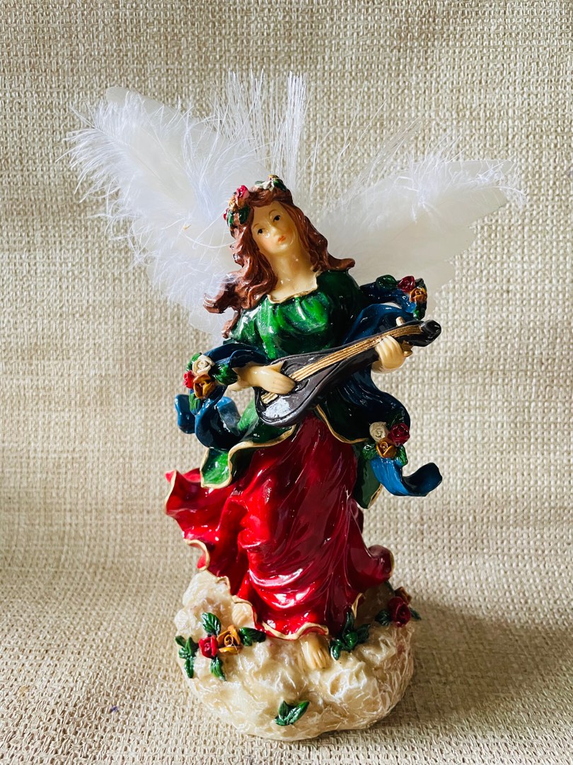 Lighted LED Musician Angel Figurine Decor, Furniture & Home Living ...