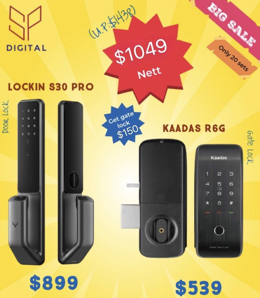 Lockin S30 Pro and Kaadas R6G bundle digital on door and gate ...