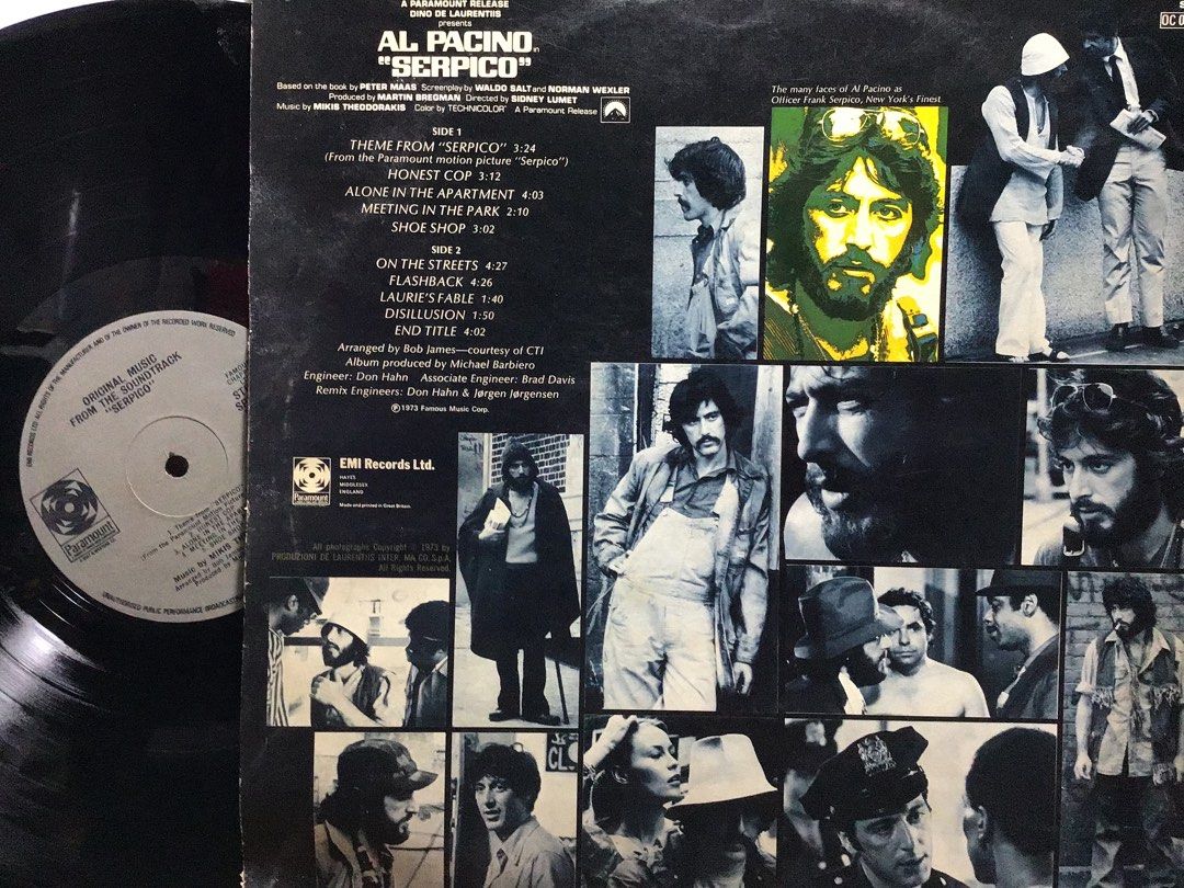 LP Al Pacino - Serpico OST - Mikis Theodorakis OOP VINYL RECORD Anubis ...