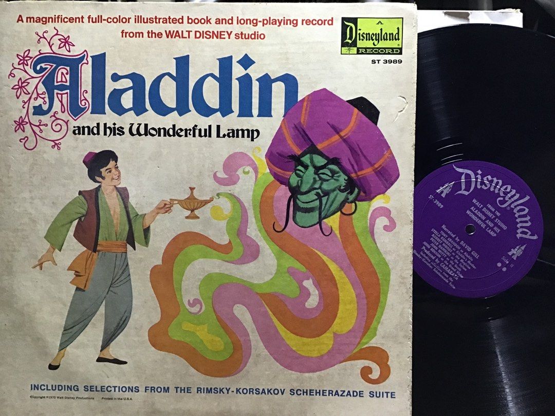 LP Disneyland Aladdin and His Wonderful Lamp OOP USA VINYL RECORD ...