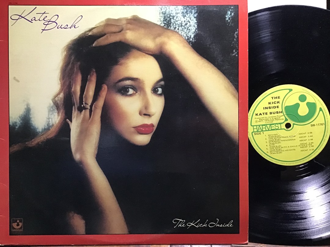 LP Kate Bush - The Kick Inside OOP RARE HARVEST LABEL VINYL RECORD Anubis Piring Hitam 70s 80s ...